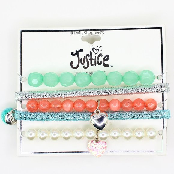 Justice | Accessories | Justice Girls Multicolor Bead Pearl Glitter ...